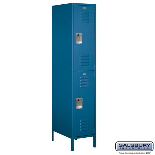 18"W Double-Tier Metal Locker - 6ft High, 21"D