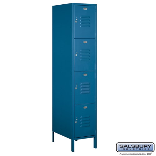 18" Wide 4-Tier Standard Metal Locker - 6ft High