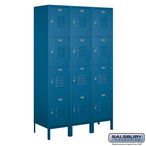 18" Wide 4-Tier Standard Metal Locker - 6ft High