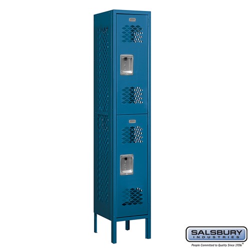 Double-Tier Vented Metal Locker 5' for Airflow & Security